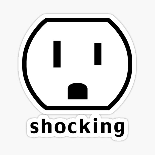 "Shocking" Sticker for Sale by just4laughs | Redbubble