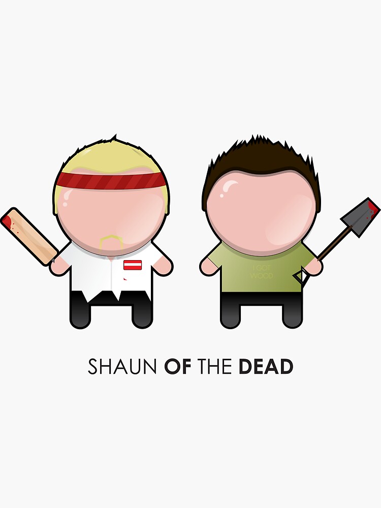 "Shaun and Ed/ Shaun of the Dead" Sticker for Sale by sammya89 | Redbubble