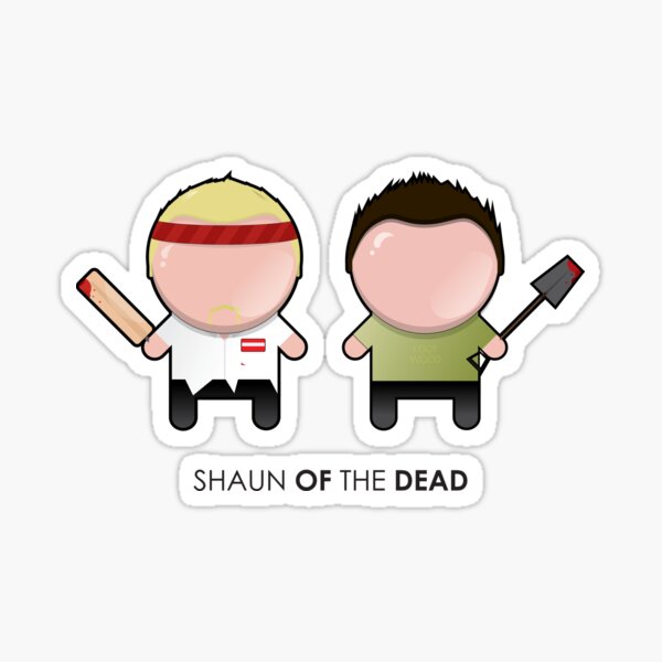 "Shaun and Ed/ Shaun of the Dead" Sticker for Sale by sammya89 | Redbubble