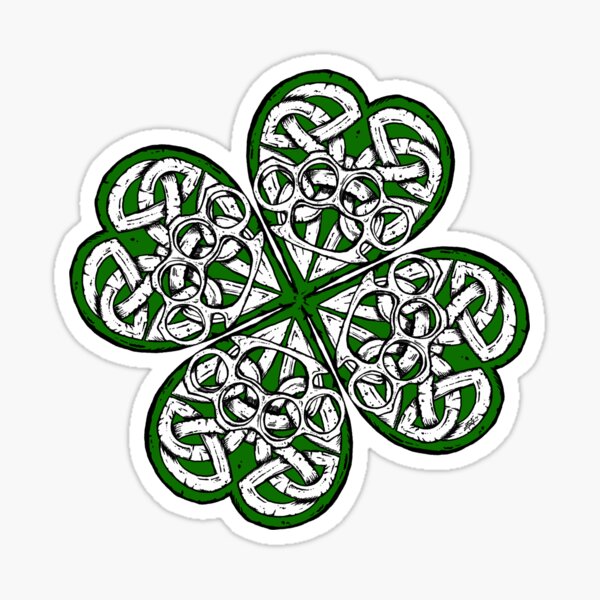 "Brass Knuckle Shamrock solid" Sticker for Sale by ZugArt | Redbubble