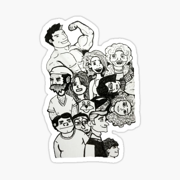 "Many Faces" Sticker for Sale by bomvibes | Redbubble