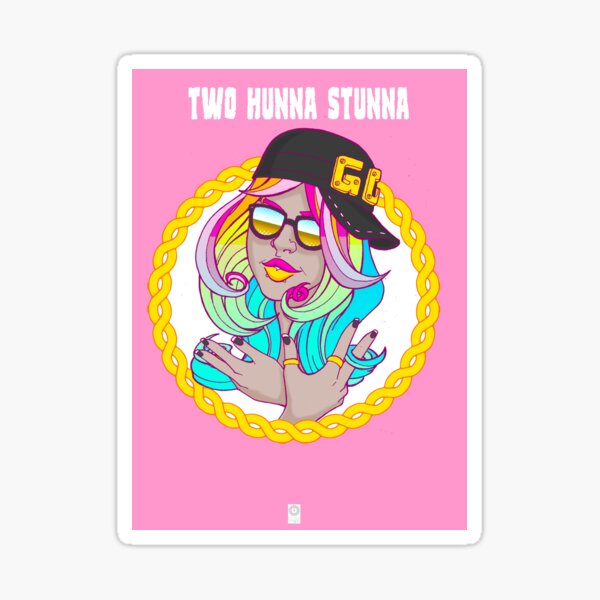 "Two Hunna Stunna" Sticker for Sale by earlcarpenter | Redbubble