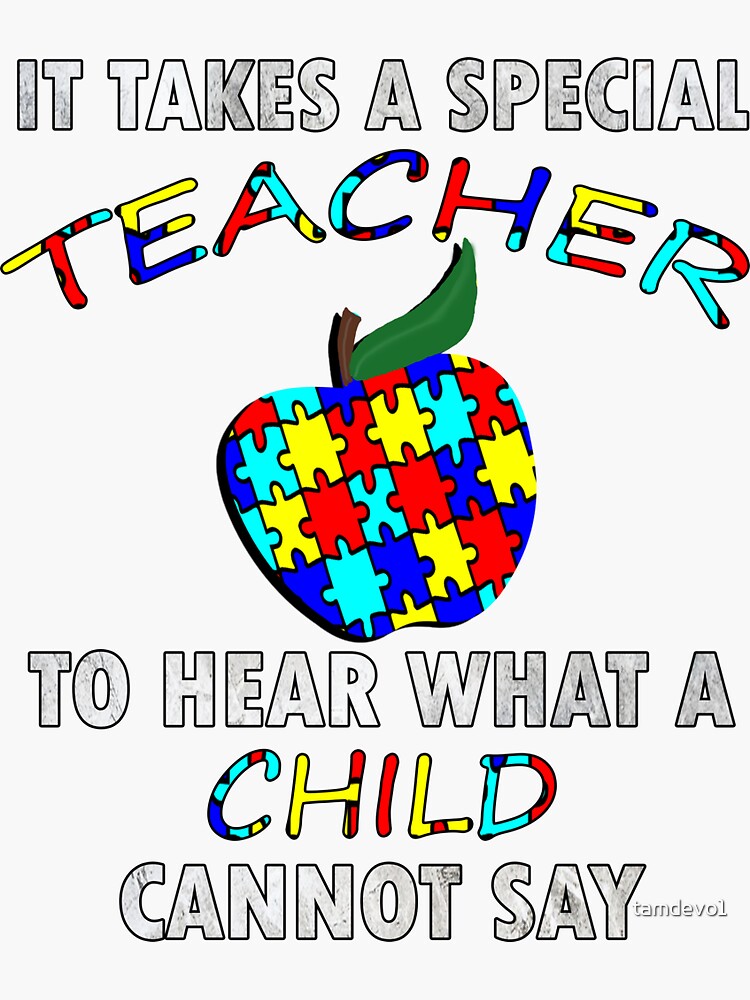 "Autism Teacher Shirts & Gifts Quote for Special Ed Autistic Support ...