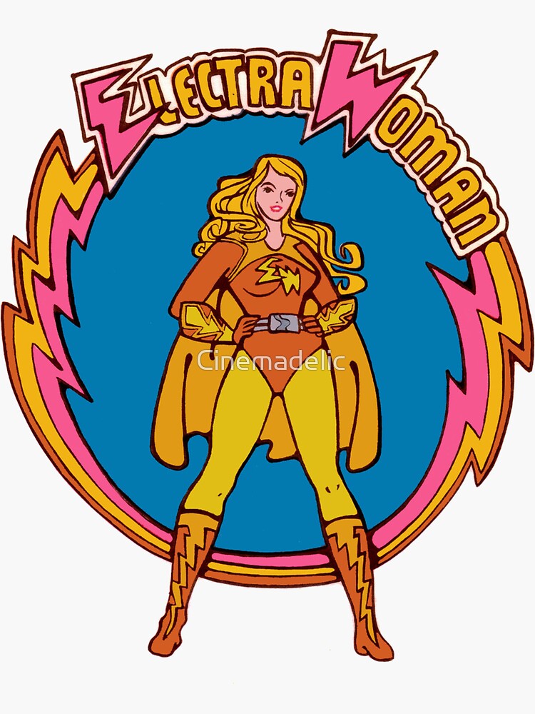 "Electra Woman" Sticker by Cinemadelic | Redbubble