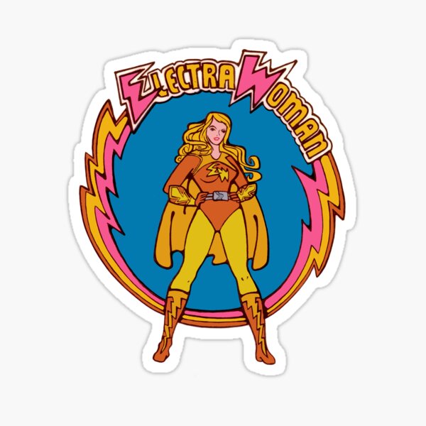 "Electra Woman" Sticker by Cinemadelic | Redbubble