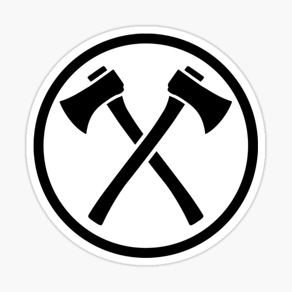 Crossed Axes Stickers | Redbubble