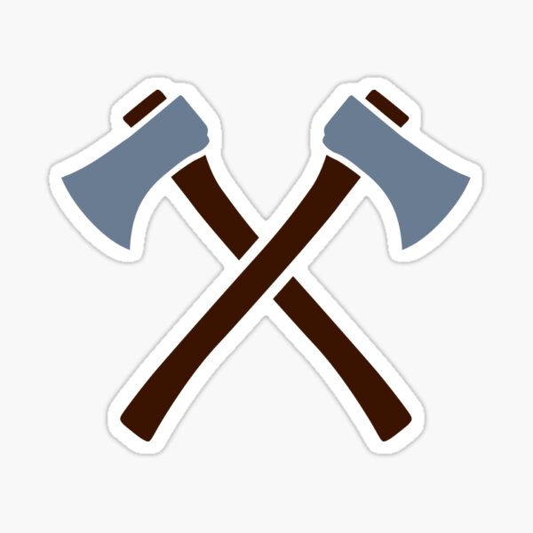 Crossed Axes Stickers | Redbubble