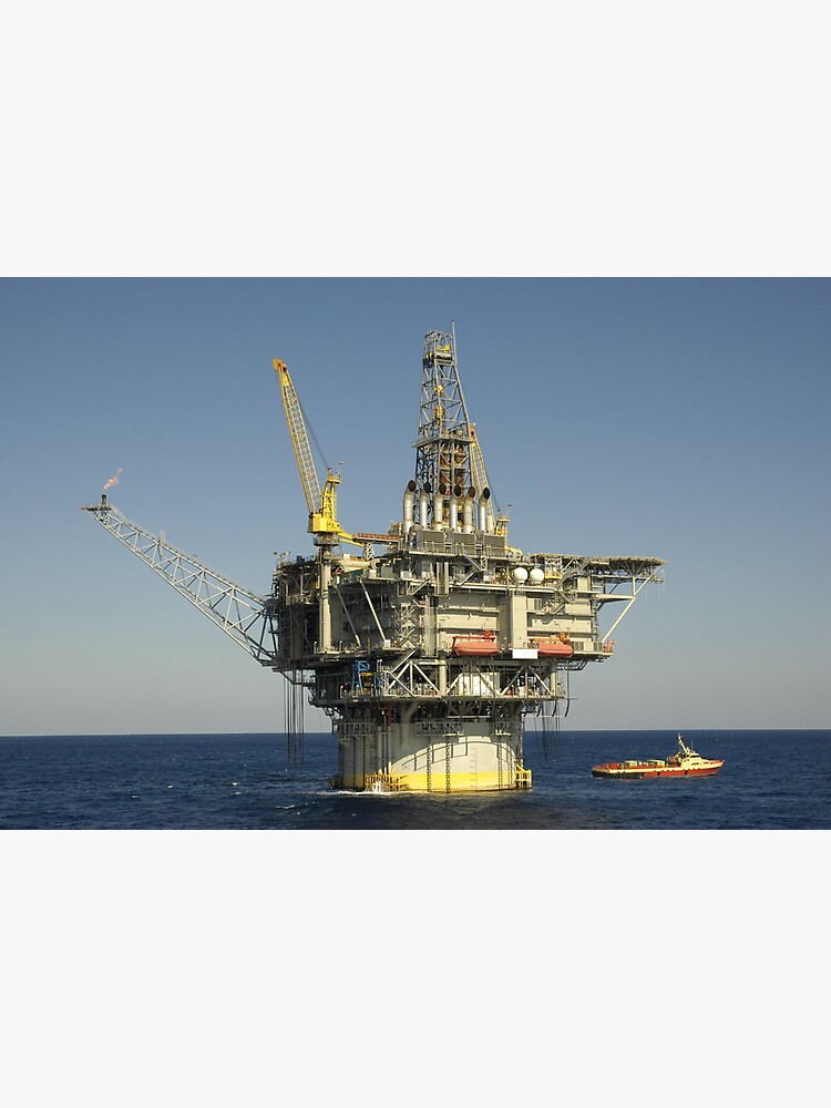 "Spar type Oil Rig with Flare and Boat" Sticker for Sale by ...