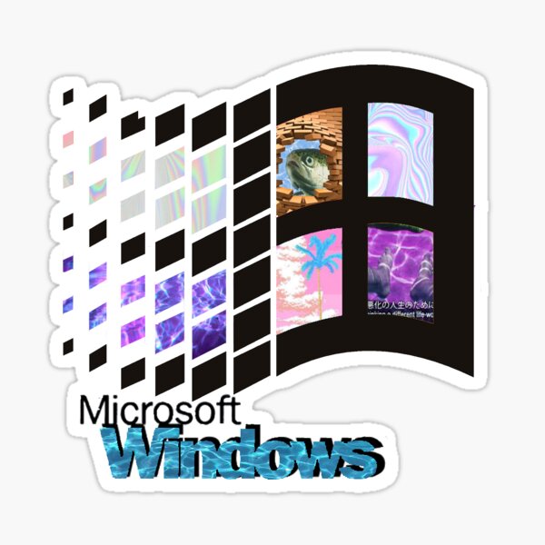 "MICROSOFT WINDOWS" Sticker for Sale by dogwith16two | Redbubble