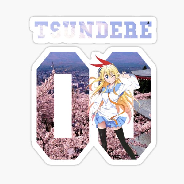"TSUNDERE - Chitoge" Sticker for Sale by limjoko | Redbubble