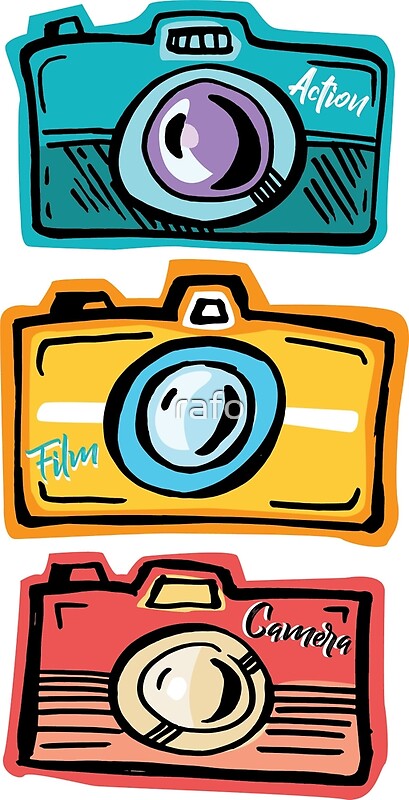 "Action camera and film cartoon drawing art" by rafo | Redbubble