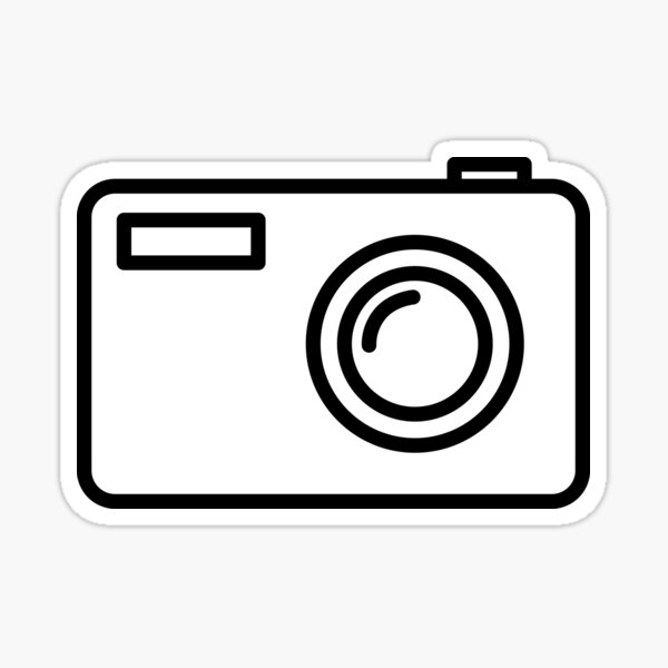 "Camera Icon " Sticker for Sale by LeCreateCo | Redbubble