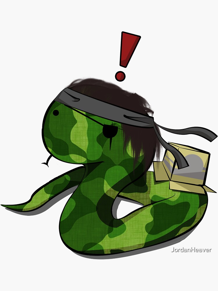 "Cute Solid Snake" Sticker for Sale by JordanHeaver | Redbubble