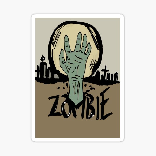 "Zombie moon" Sticker by Logan81 | Redbubble