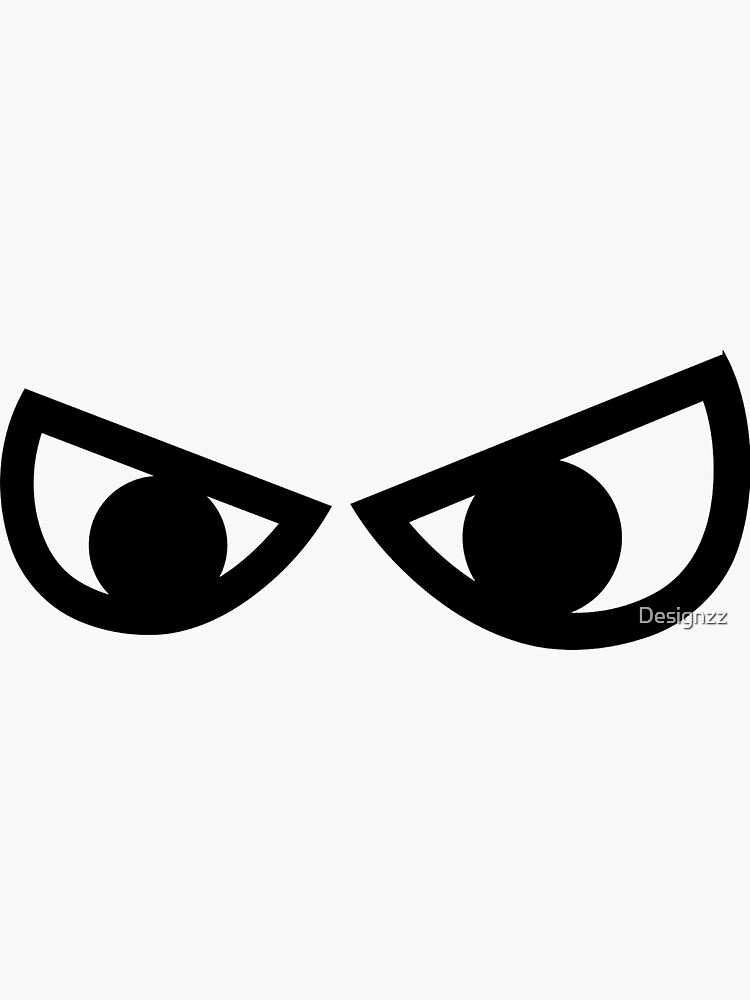 "Angry comic eyes" Sticker by Designzz | Redbubble