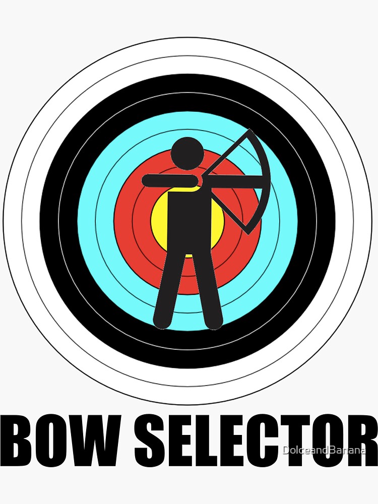 "Bow Selector!" Sticker by DolceandBanana | Redbubble