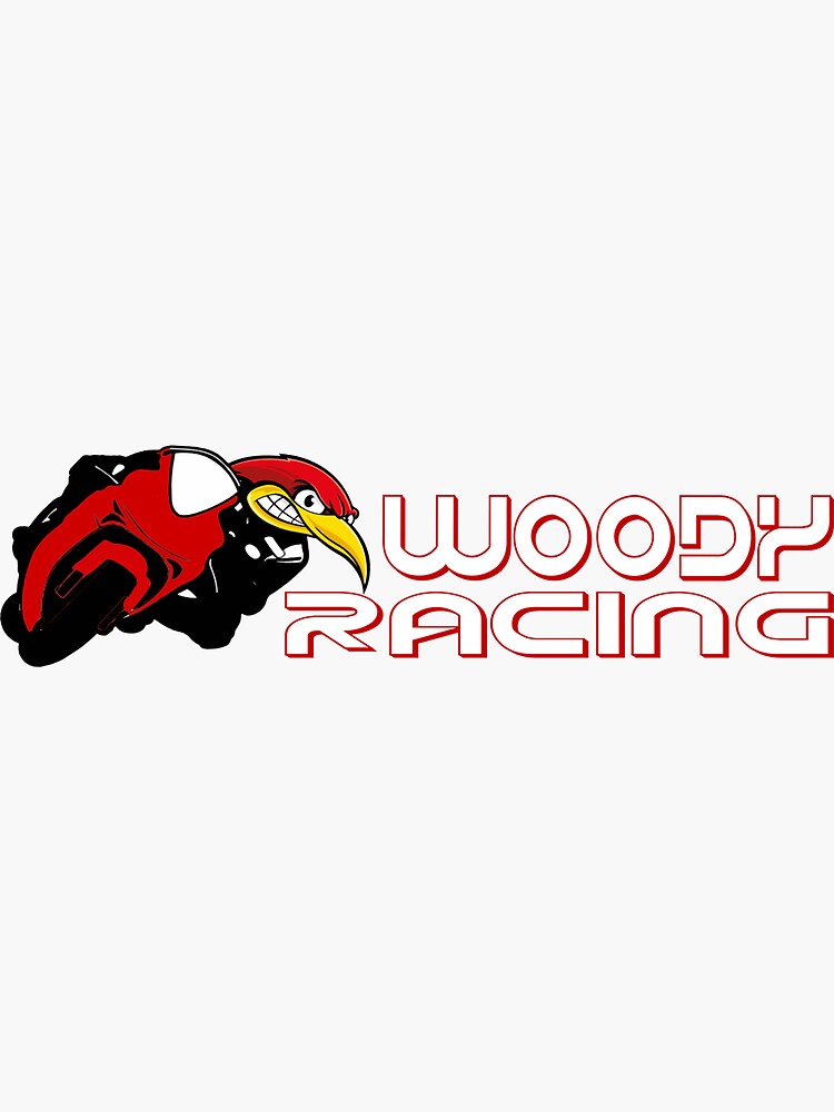 "Woody Racing Logo" Sticker for Sale by Fobrocks | Redbubble
