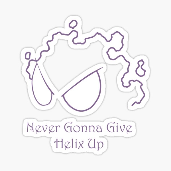 "Rick Gastly - Never Gonna Give Helix Up" Sticker for Sale by kymahi ...