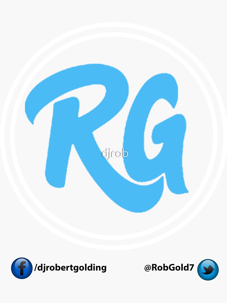 "RG Logo with White Circles and Blue Lettering" Sticker for Sale by ...