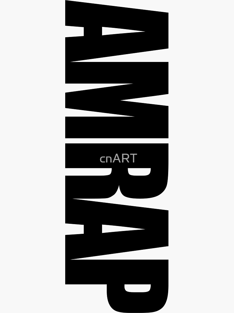 "AMRAP" Sticker for Sale by cnART | Redbubble