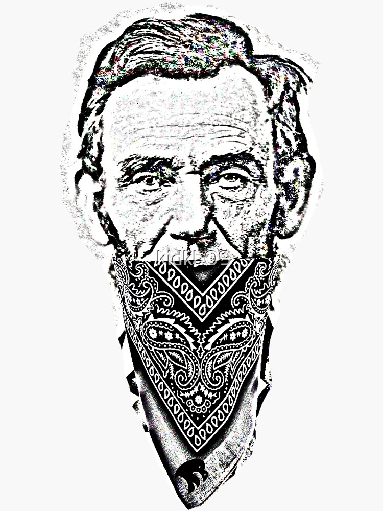 "gangster abe" Sticker by kidkb09 | Redbubble