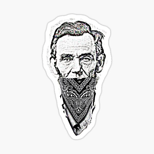 "gangster abe" Sticker by kidkb09 | Redbubble