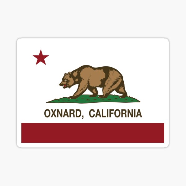 "Oxnard California Republic Flag " Sticker for Sale by NorCal | Redbubble