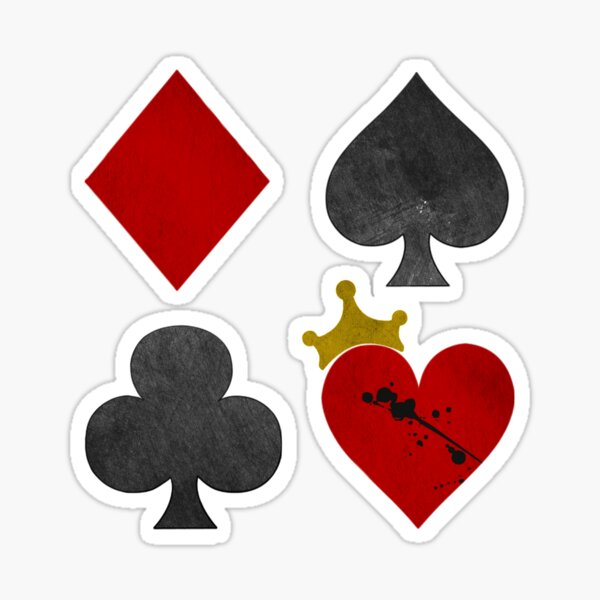 "Queen of Hearts" Sticker by KingGorillaBark | Redbubble