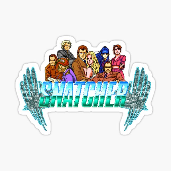 "Snatcher (Sega CD) Logo " Sticker for Sale by AvalancheShirts | Redbubble