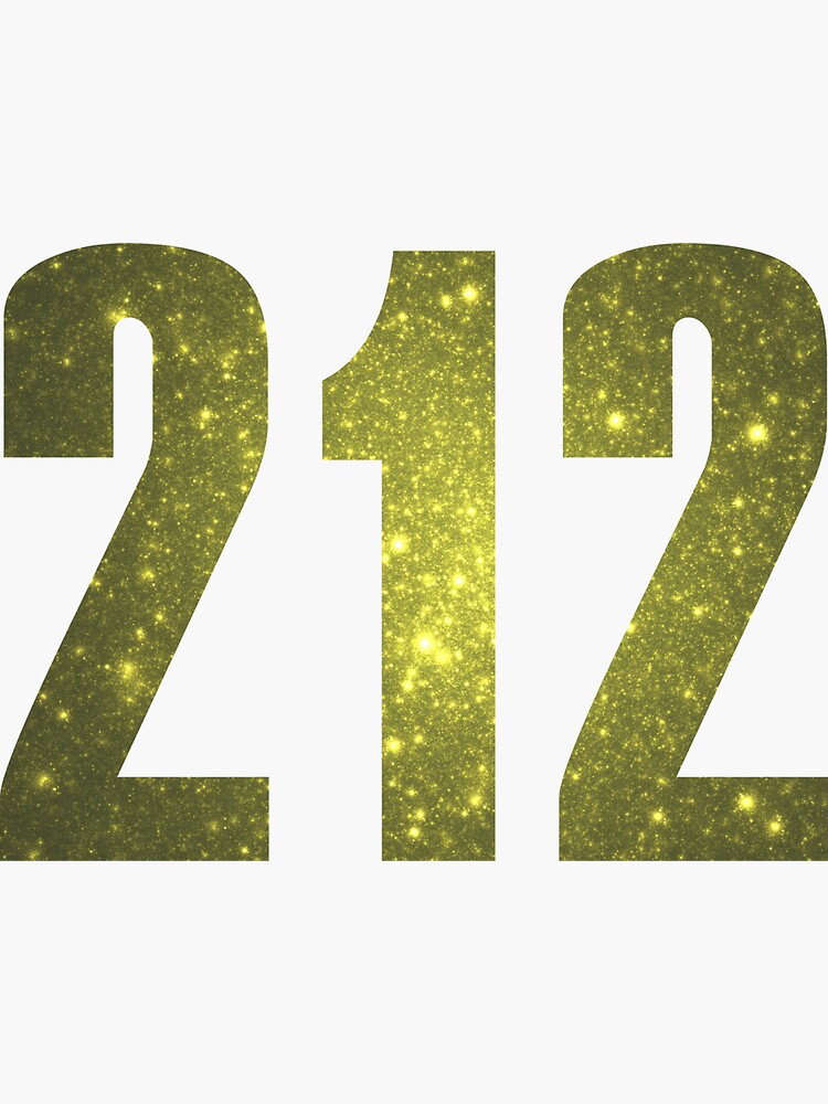 "212 New York [Gilded Galaxy] | Phone Area Code Shirts" Sticker for ...