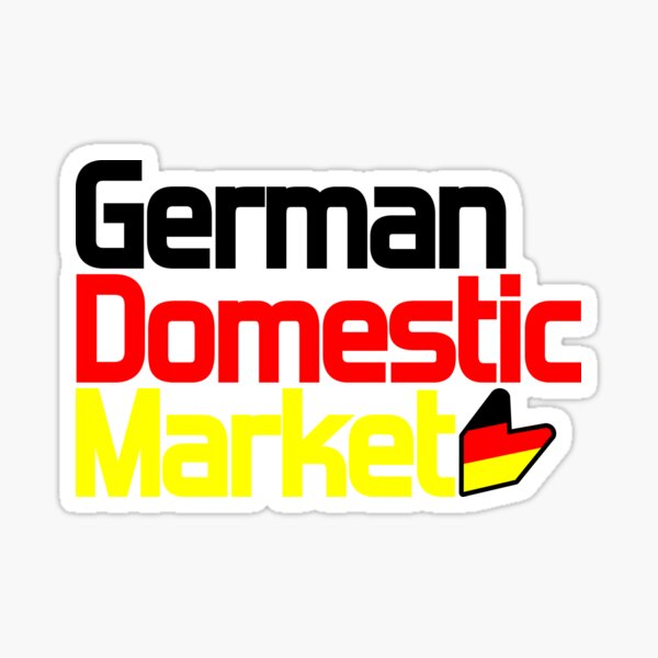 "German Domestic Market (2)" Sticker for Sale by PlanDesigner | Redbubble