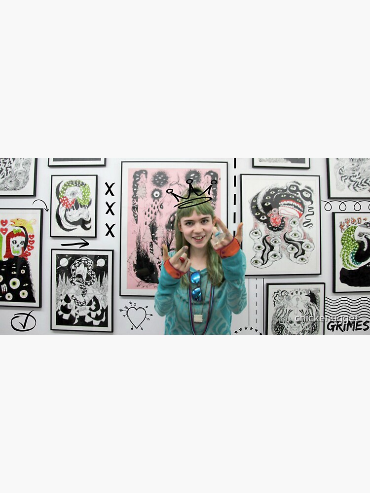 "Grimes ///" Sticker for Sale by chickenugget | Redbubble