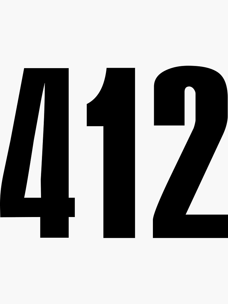 "412 Pittsburg | Phone Area Code Shirts" Sticker for Sale by ...