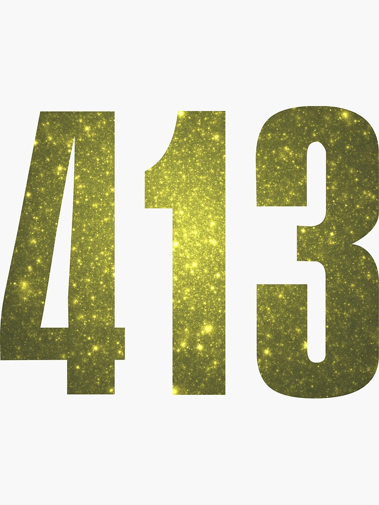 "413 Massachusetts [Gilded Galaxy] | Phone Area Code Shirts" Sticker ...