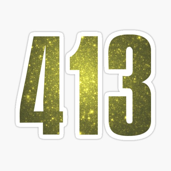 "413 Massachusetts [Gilded Galaxy] | Phone Area Code Shirts" Sticker ...