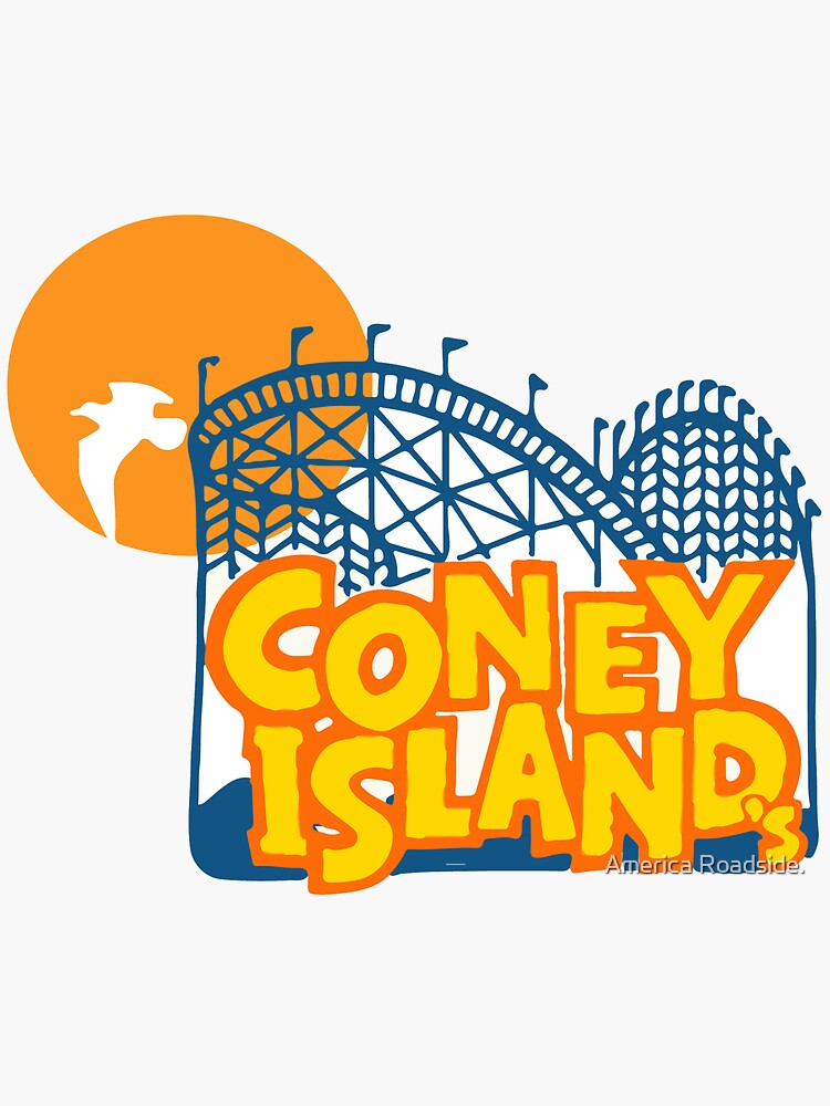 "Coney Island - New York." Sticker for Sale by ishore1 | Redbubble