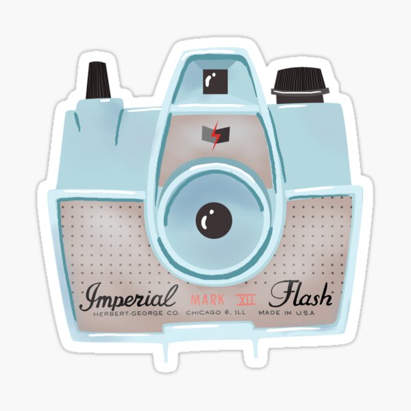 "Vintage Camera - Blue" Sticker for Sale by pigandpumpkin | Redbubble