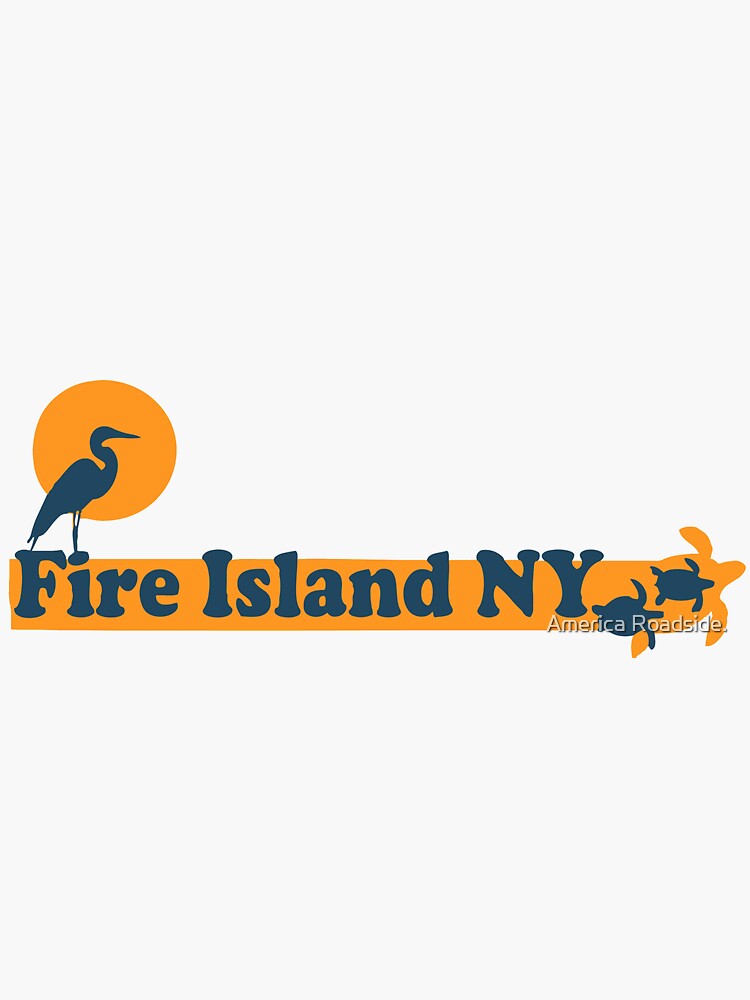 "Fire Island - New York." Sticker for Sale by America Roadside. | Redbubble