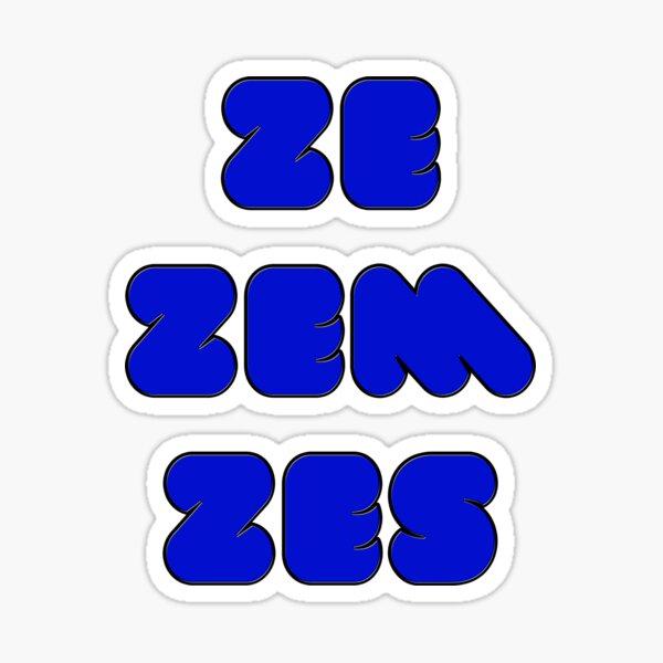 "pronouns: ze/zem/zes" Sticker for Sale by omoriley | Redbubble