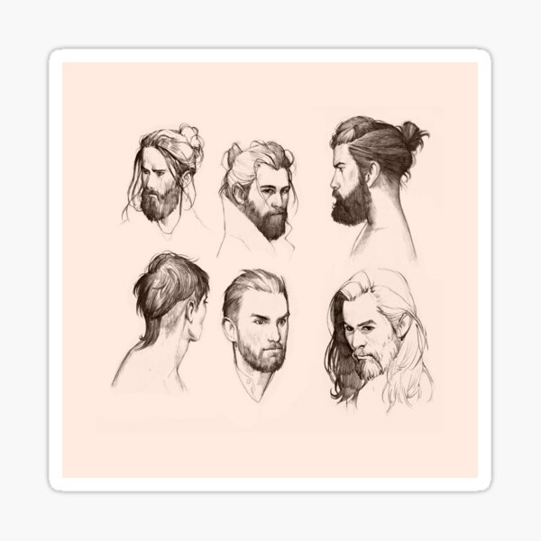 "Manly men wear beard" Sticker by kasiaslupecka | Redbubble