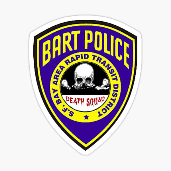 "BART Police Death Squad" Sticker for Sale by Lawrence Baird | Redbubble