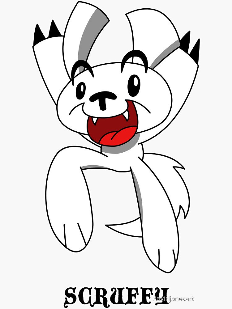 "Scruffy!" Sticker by davidjonesart | Redbubble