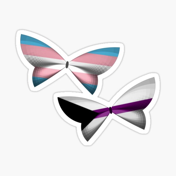 "Demisexual Trans Pride Butterflies" Sticker by shaneisadragon | Redbubble