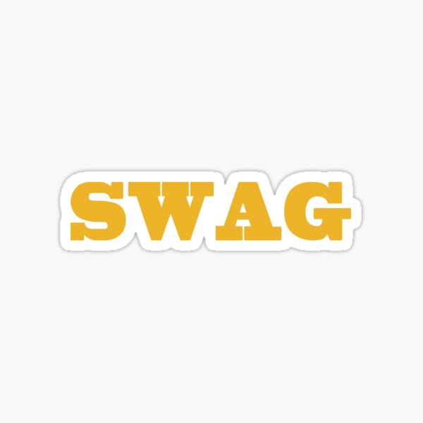 "Swag yellow plain and simple" Sticker for Sale by TrevorBrightman ...