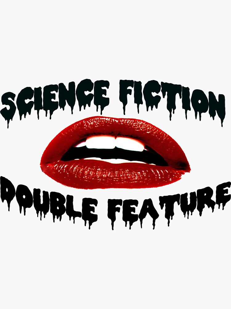 "Science Fiction Double Feature" Sticker for Sale by Doodybop | Redbubble