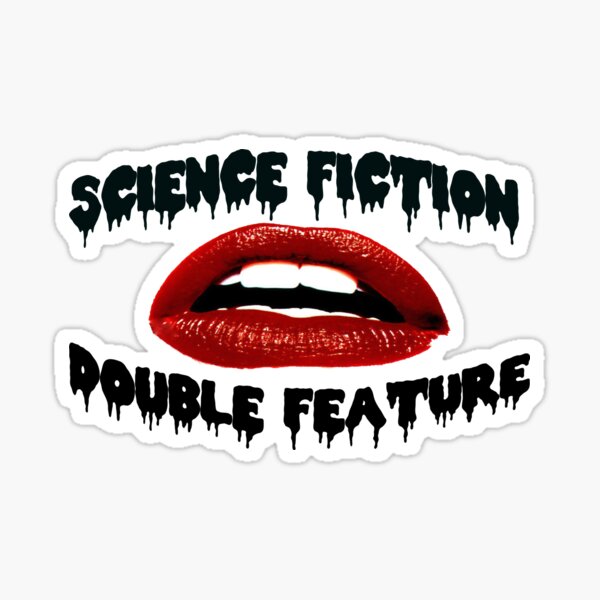 "Science Fiction Double Feature" Sticker for Sale by Doodybop | Redbubble
