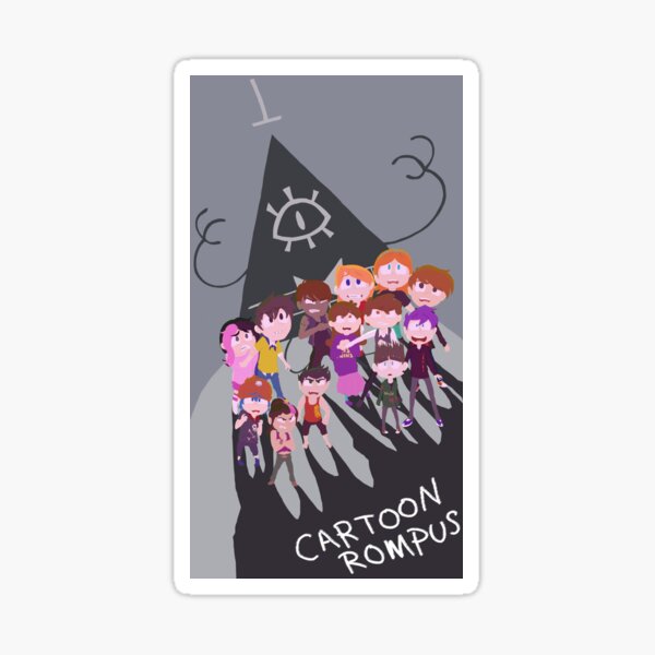 "Cartoon Rompus - Shadows" Sticker by OrbManson7 | Redbubble