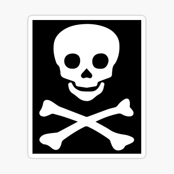 "Jolly Roger" Sticker for Sale by ThinkyPain | Redbubble