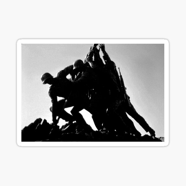 "Iwo Jima 5BW watercolor" Sticker by Kenshots | Redbubble