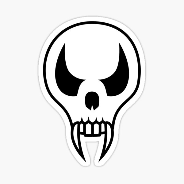 "Cartoon Vampire Skull" Sticker for Sale by lucid-reality | Redbubble
